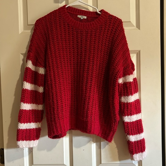 JODIFL | Sweaters | Red And White Stripe Sweater | Poshmark